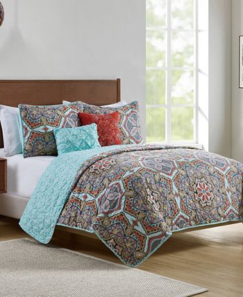 VCNY Home Yara Quilt Set 4 Piece Twin XL Quilt Set - Macy's