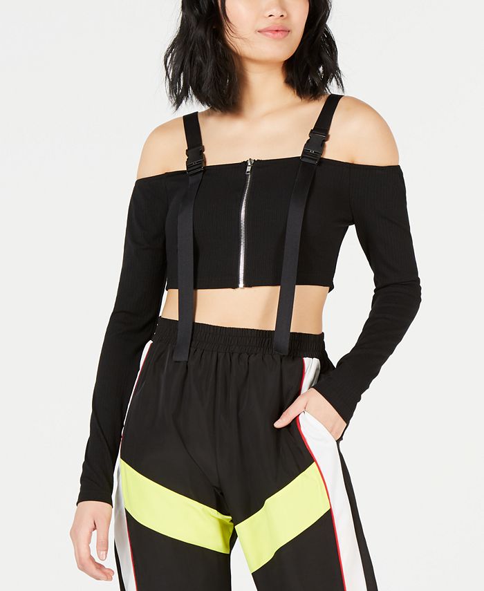 Waisted Buckle Crop Top - Macy's