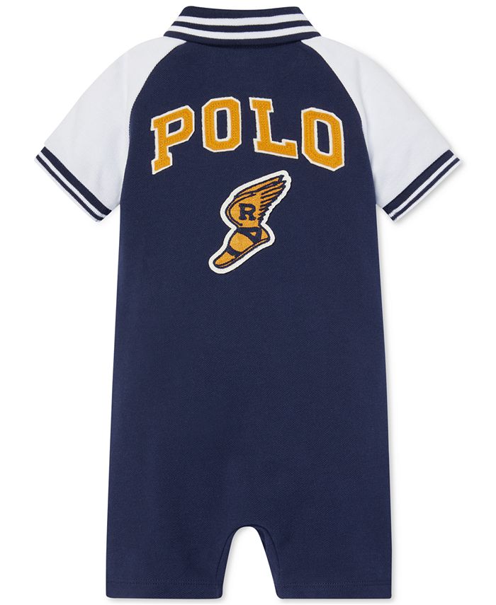 Polo Ralph Lauren Baby Boys Cotton Mesh Polo Shortall - Macy's