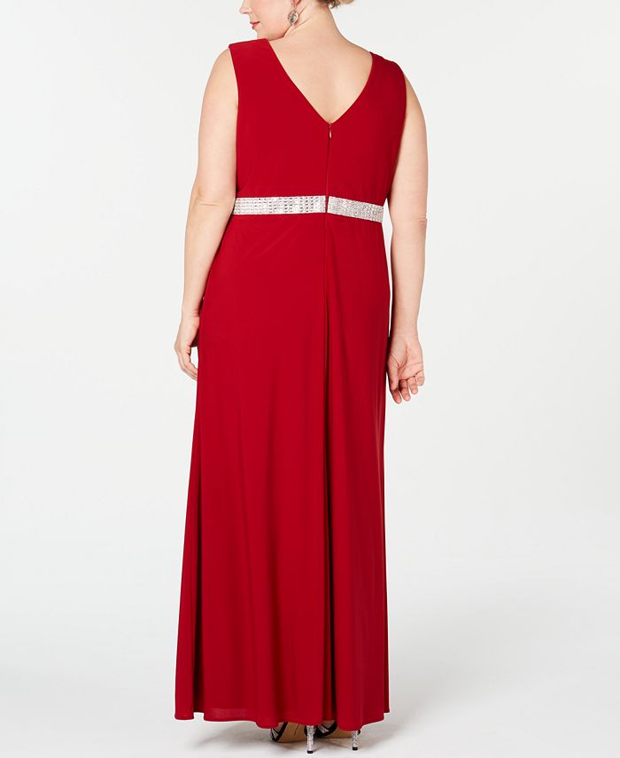 Morgan & Company Trendy Plus Size Embellished Gown - Macy's