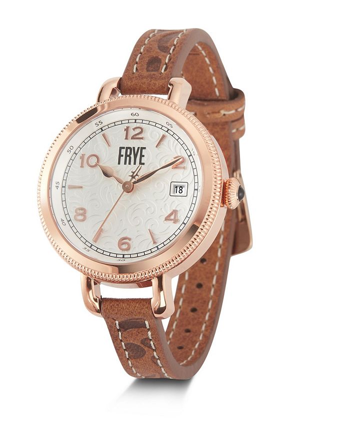 Frye Ladies' Melissa Stud Double Wrap in Black Leather Watch - Macy's