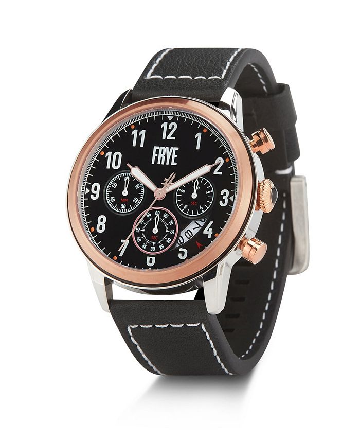 Frye Mens' Graham Chronograph Whiskey Leather Strap Watch - Macy's