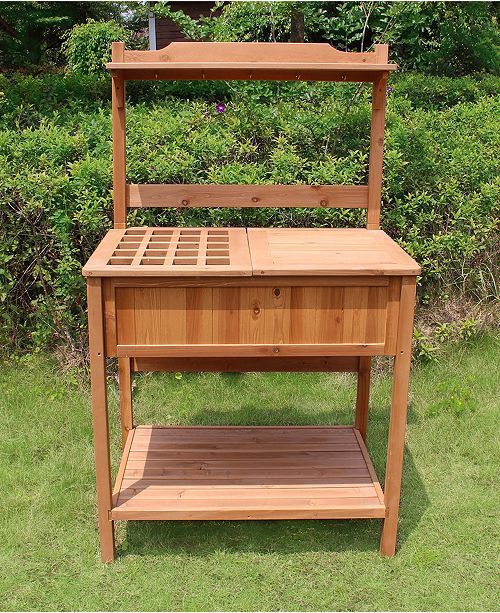 northbeam Potting Bench with Recessed Storage & Reviews - Furniture ...