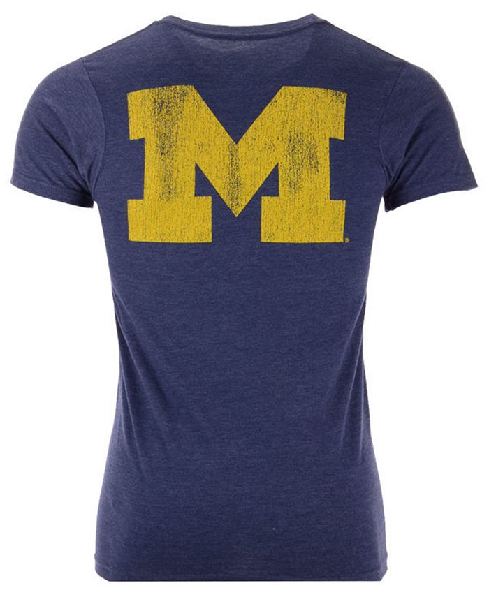 Retro Brand Men's Michigan Wolverines Team Stacked Dual Blend T-Shirt ...