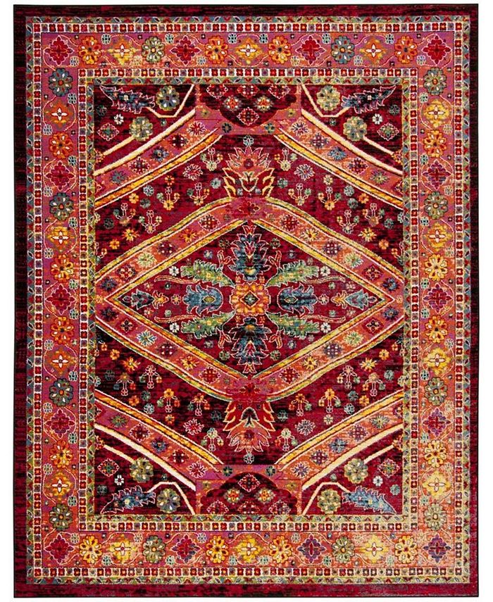 Safavieh Cherokee Black and Light Orange 8' x 10' Area Rug - Macy's