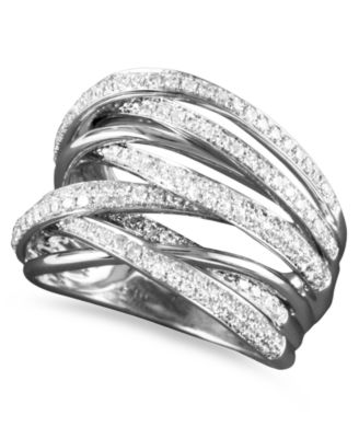 EFFY® Diamond Overlap Ring (3/4 ct. t.w.) in 14k White Gold - Macy's