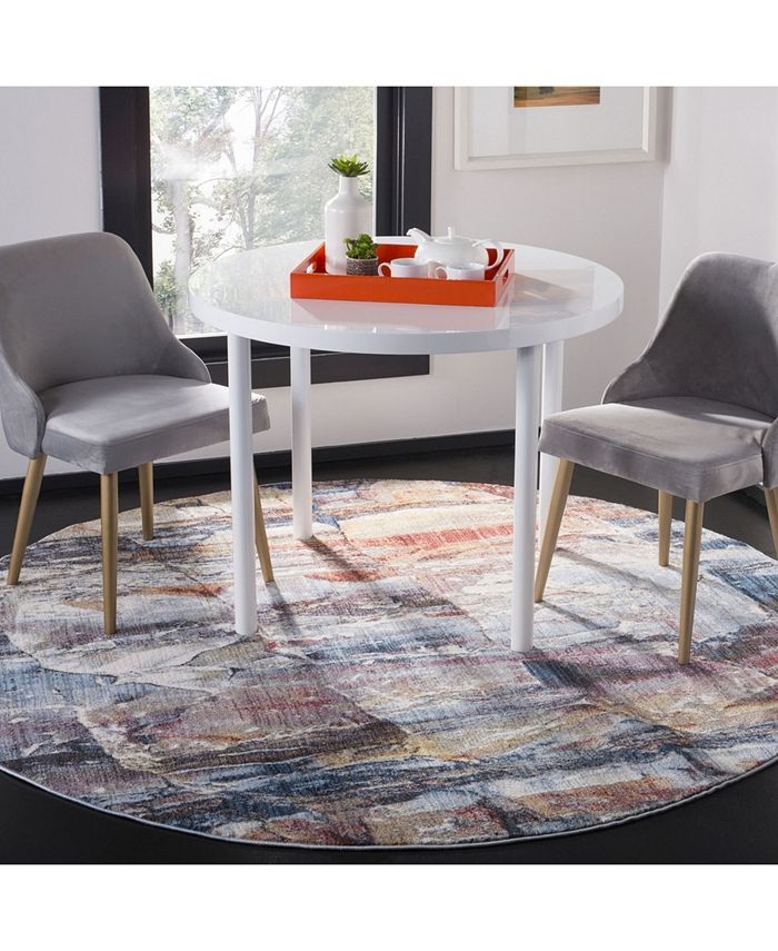Safavieh Monray Red and Multi 7' x 7' Round Area Rug - Macy's