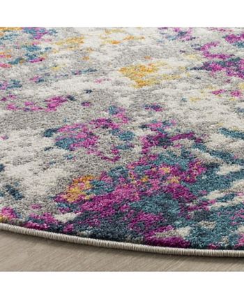 Safavieh Madison Ivory and Blue 6'7" x 6'7" Round Area Rug - Macy's