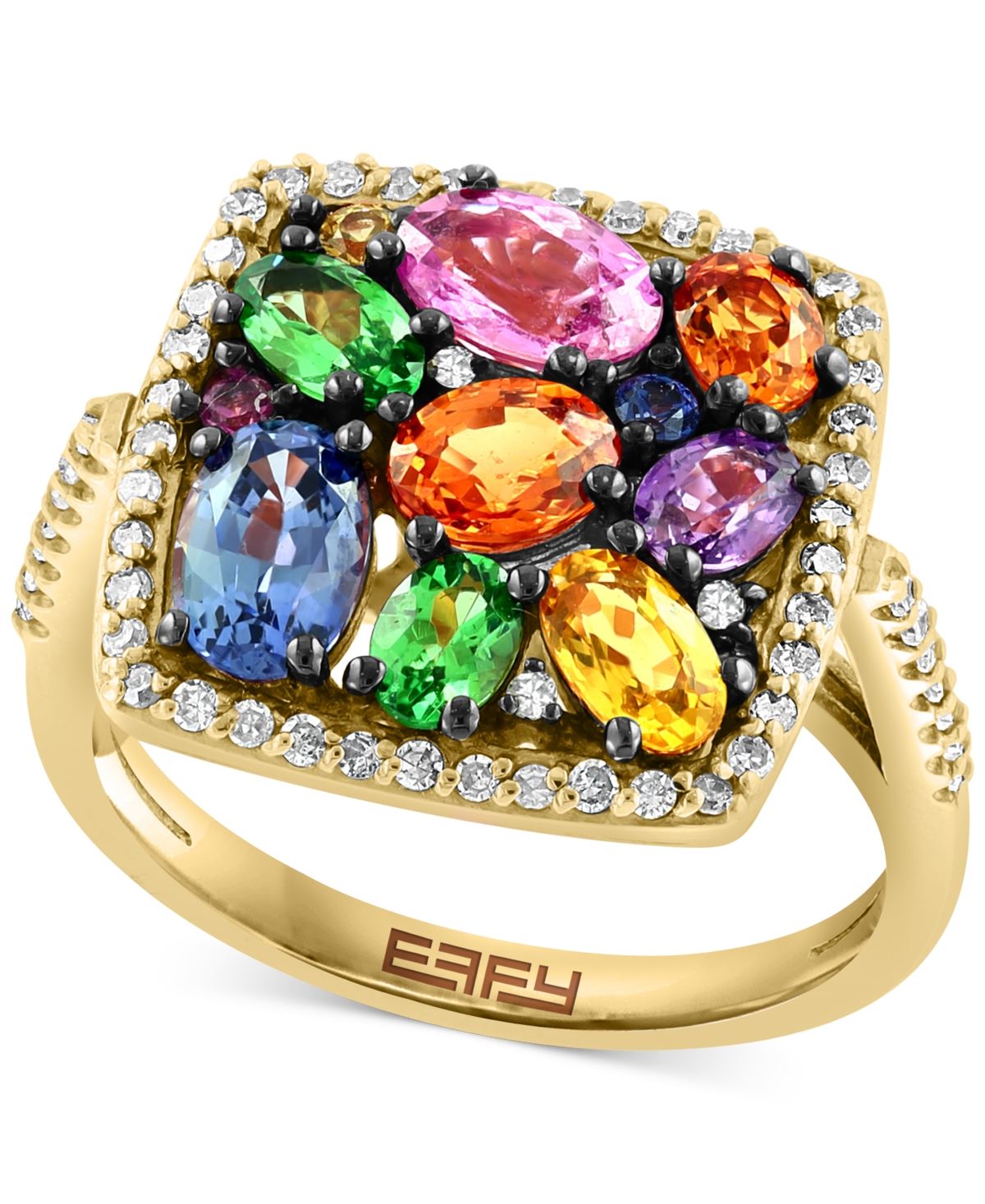 Effy Collection Effy Multi-gemstone (3-1/10 Ct. T.w.) & Diamond (1/3 Ct ...