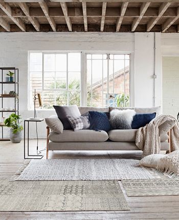 French Connection Boise Stonewash Printed Cotton 30" x 50" Accent Rug ...