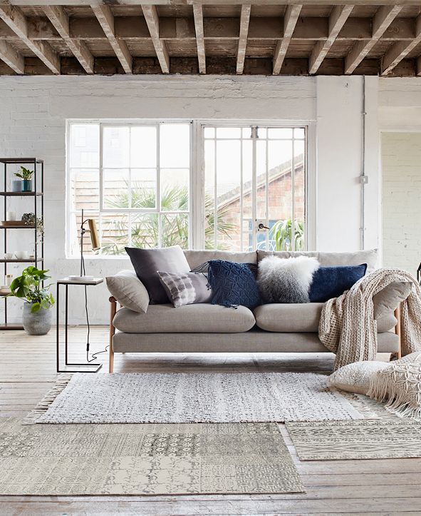 French Connection Boise Stonewash Printed Cotton 30" x 50" Accent Rug ...