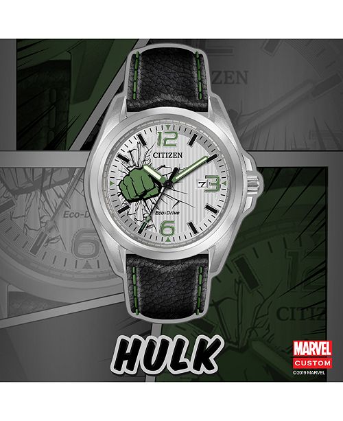 Citizen Eco-Drive Men's Hulk Black Strap Watch 45mm & Reviews - All ...