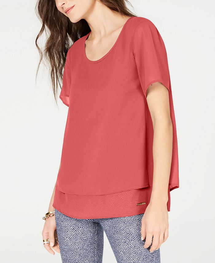 Michael Kors Split-Back Top - Macy's