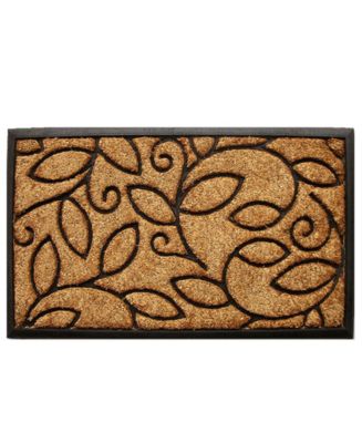 Vine Leaves 18" x 30" Coir/Rubber Doormat - Macy's