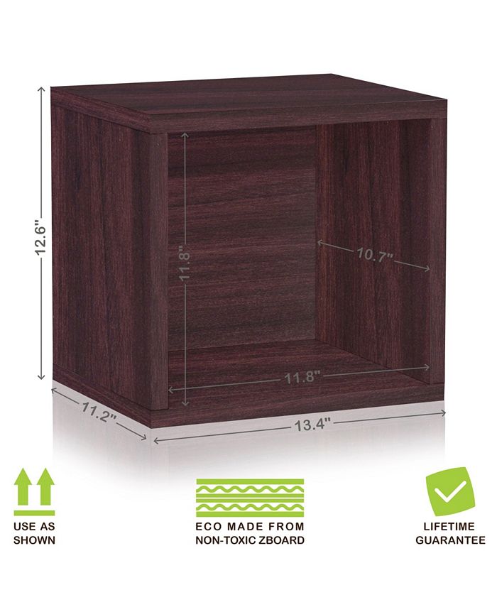 Way Basics Eco Stackable Connect Open Storage Cube and Cubby Organizer ...