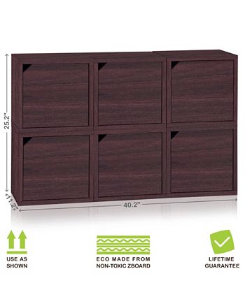 Way Basics Eco Stackable Connect 6 Cube Storage with Doors - Macy's