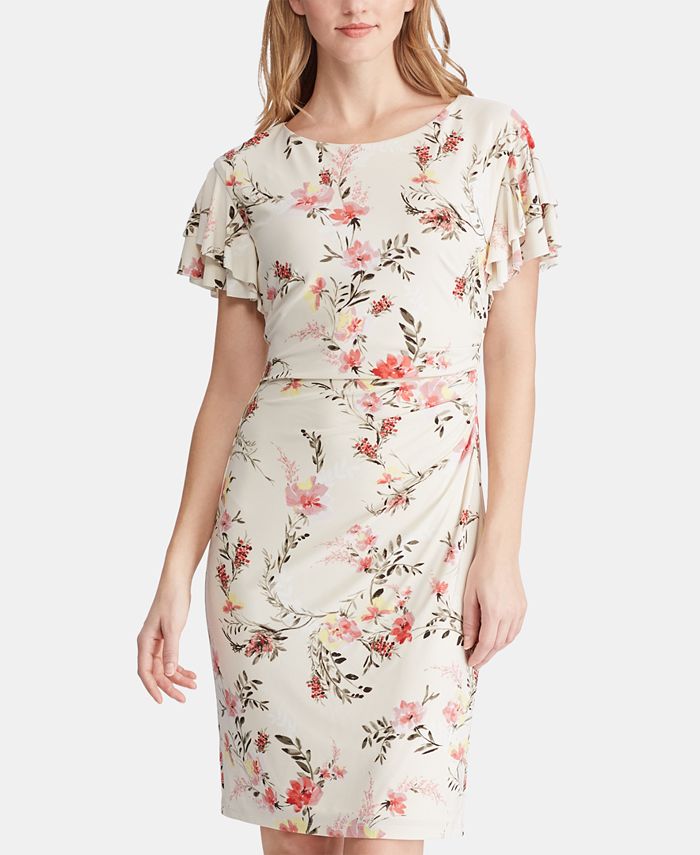 Lauren Ralph Lauren Petite Floral-Print Dress - Macy's