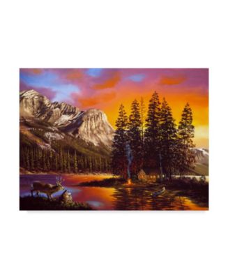 D. Rusty Rust 'Mule Deer' Canvas Art - 24" x 18" x 2" - Macy's