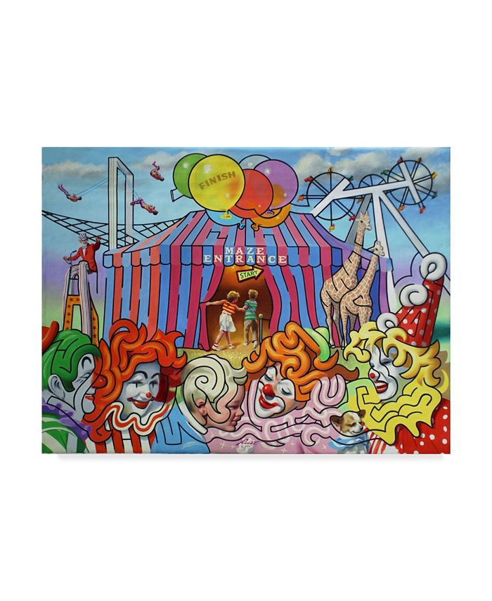 Trademark Global D. Rusty Rust 'Circus Maze' Canvas Art - 24" x 18" x 2 ...