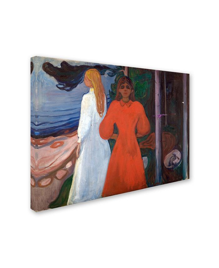Trademark Global Edvard Munch 'Red And White' Canvas Art - 32" x 24" x ...