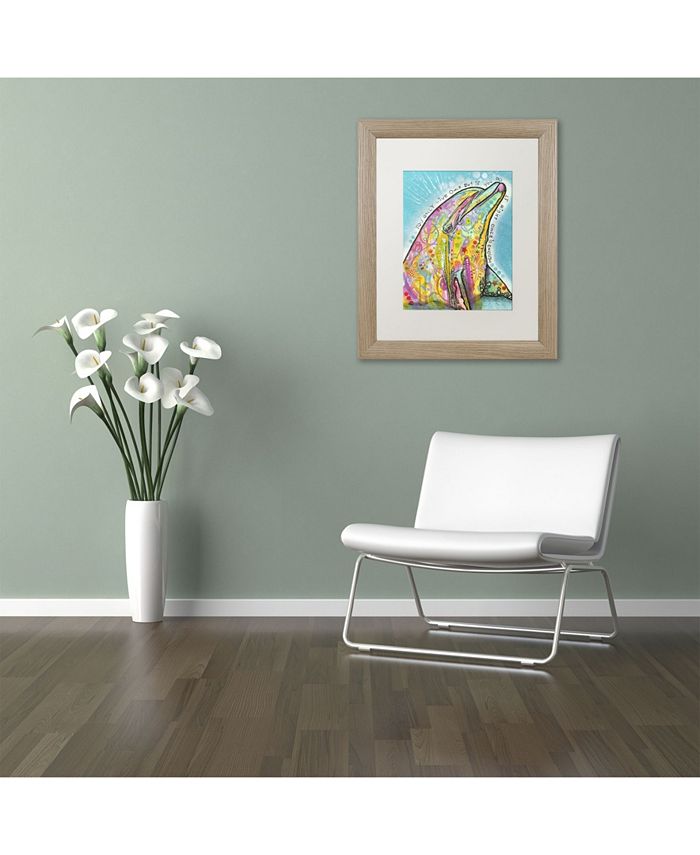 Trademark Global Dean Russo 'Dolphin' Matted Framed Art - 20" x 16" x 0 ...