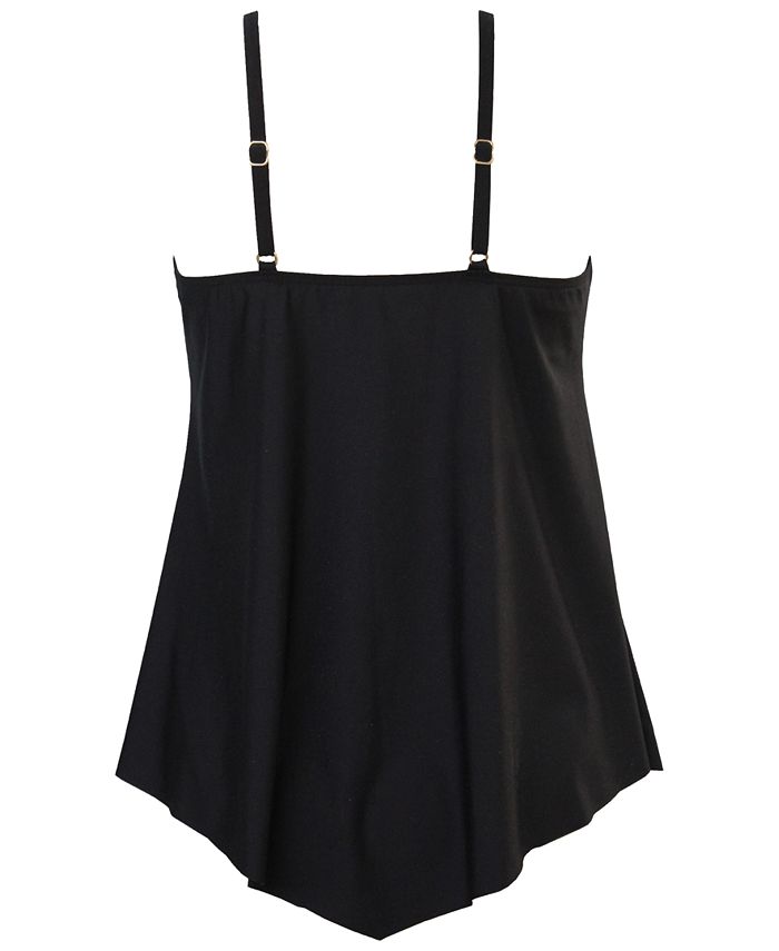 Miraclesuit Lionessa Kiara Printed High-Neck Keyhole Handkerchief-Hem ...