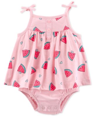 Carter's Baby Girls Cotton Watermelon Sunsuit - Macy's