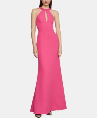 BCBGMAXAZRIA Keyhole Halter Gown - Macy's