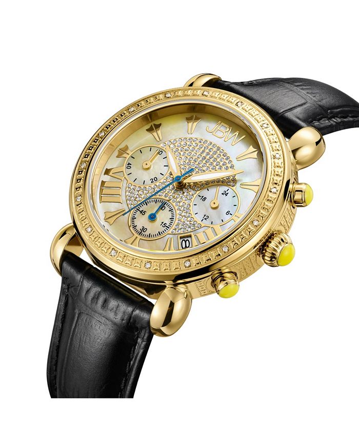 Jbw Women's Victory Diamond (1/6 ct.t.w.) 18k Gold Plated Stainless ...