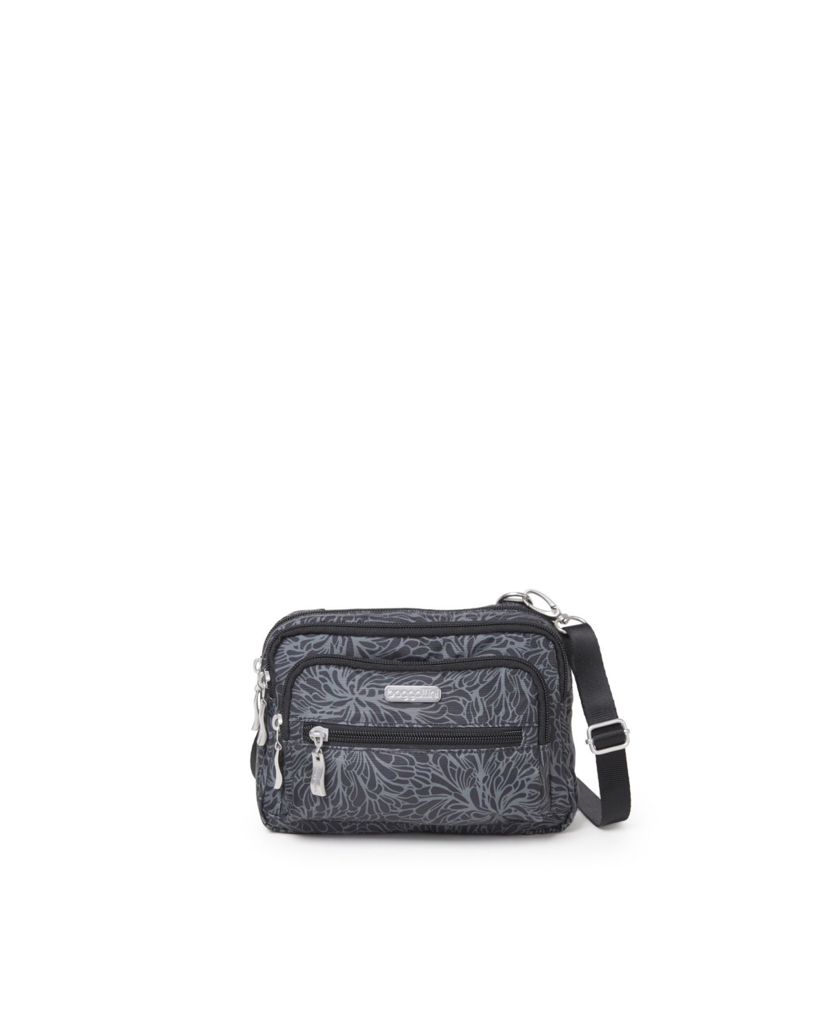 Click here for Baggallini Triple Zip Crossbody Bag - Midnight Blo... prices