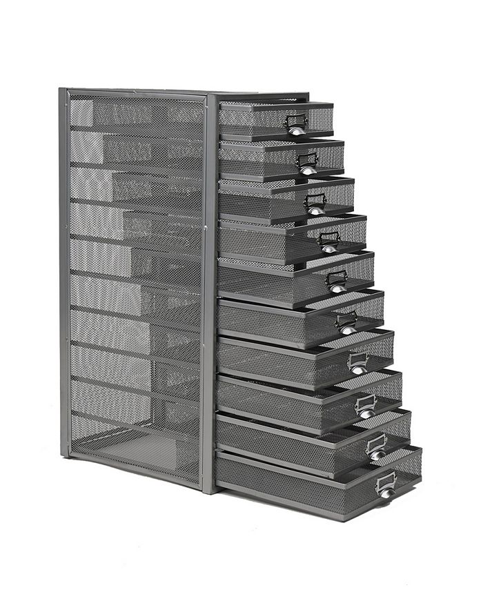 Mind Reader Mesh 10 Drawer Cabinet Metal Storage Drawers File Storage ...