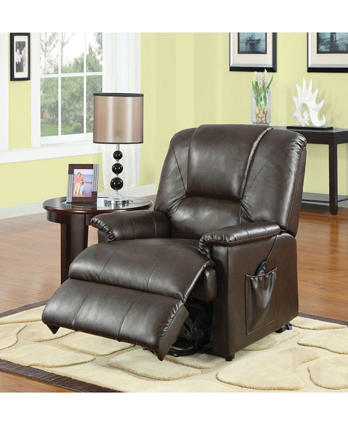 Acme Furniture Reseda Recliner with Power Lift & Massage - Macy's