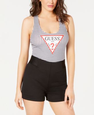 GUESS Dawn Logo-Graphic Printed Bodysuit - Macy's