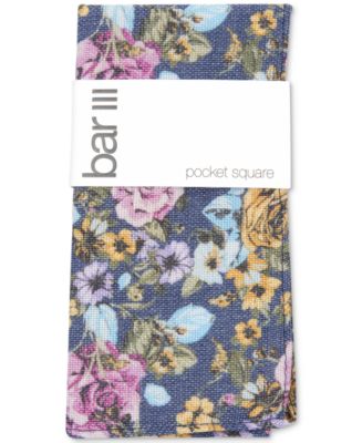Bar III Men's Sherman Floral Pocket Square, Created for Macy's - Macy's