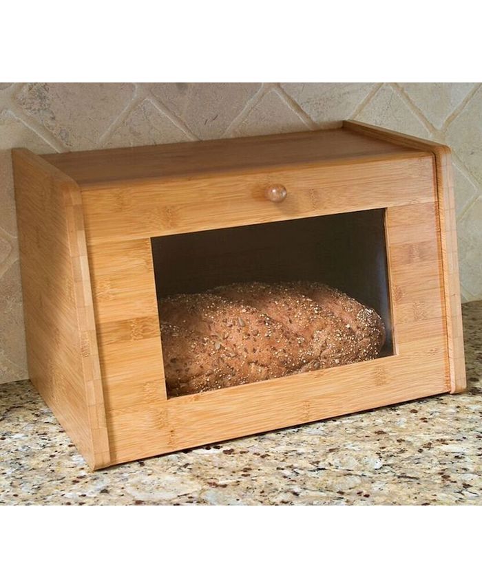 Lipper International Bread Box with Tempered Glass Window - Macy's