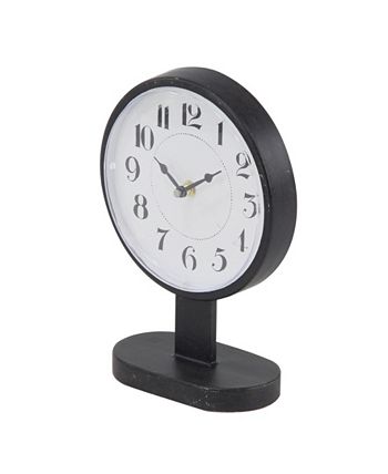 Rosemary Lane Modern Round Iron Table Clock - Macy's