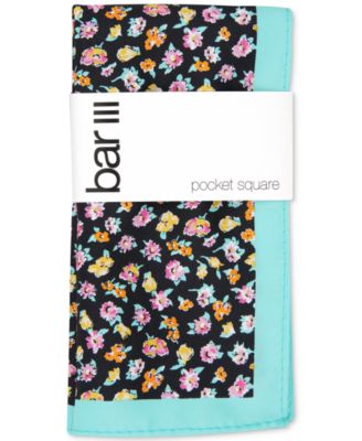 Bar III Men's Newbury Floral Pocket Square, Created for Macy's - Macy's
