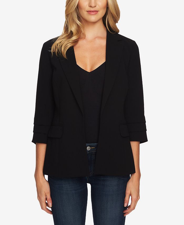 CeCe Tiered-Cuff Open-Front Blazer - Macy's