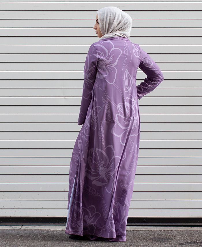 Verona Collection Printed Open-Front Maxi Cardigan - Macy's