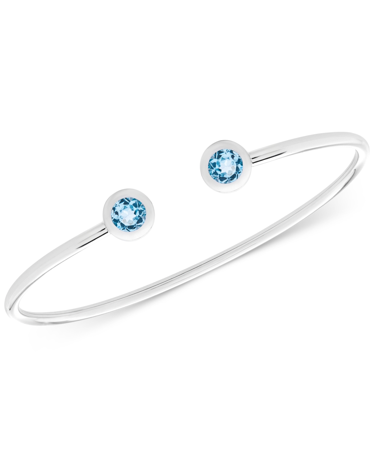 Click here for Blue Topaz Open Cuff Bracelet (2-1/10 ct. t.w.) in... prices