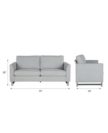 CosmoLiving by Cosmopolitan Dante Sofa with Chrome Legs - Macy's