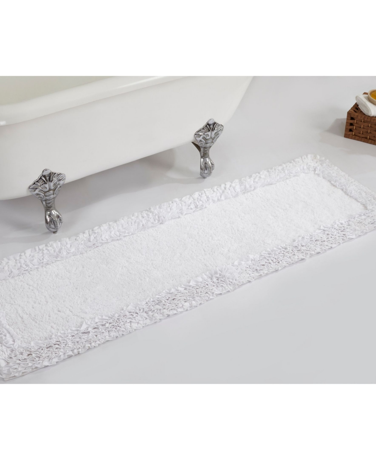 Click here for Better Trends Ruffle Bath Runner  20 x 60 - White prices