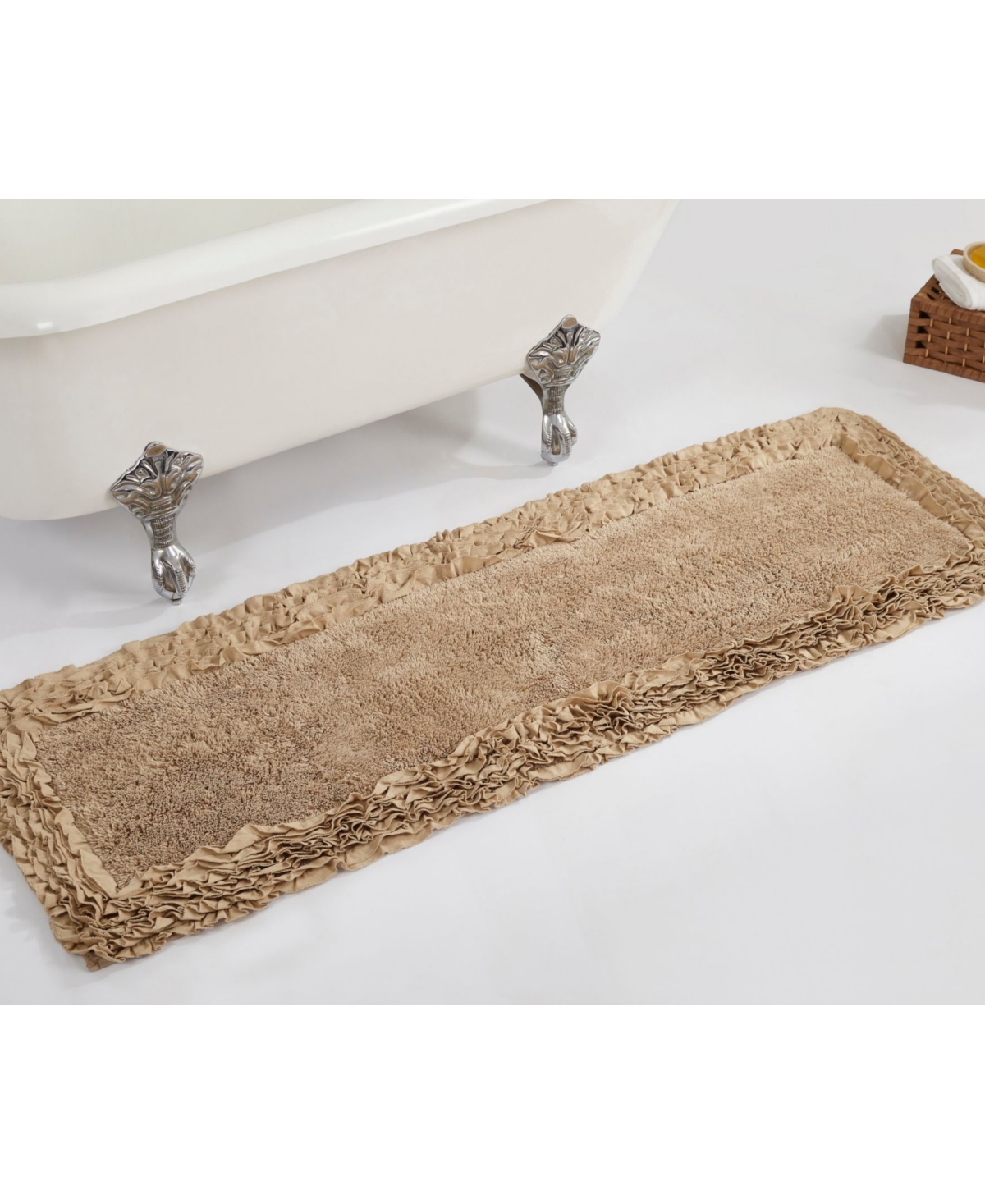 Click here for Better Trends Ruffle Bath Runner  20 x 60 - Open B... prices