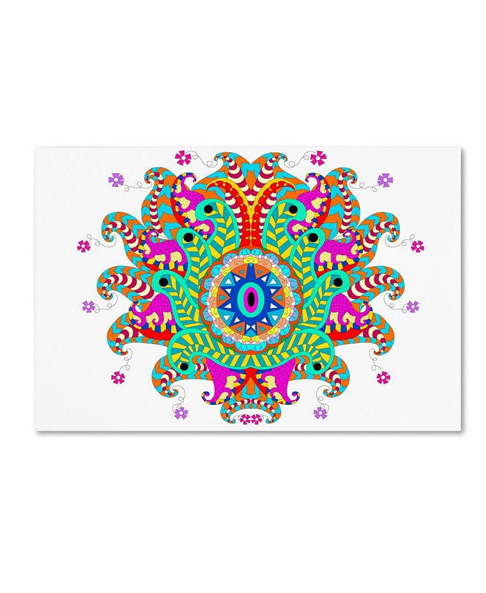 Trademark Global Miguel Balbas 'Flower 3' Canvas Art - 32" x 22" x 2 ...