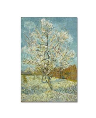 Van Gogh 'The Pink Peach Tree' Canvas Art - 47" x 30" x 2" - Macy's