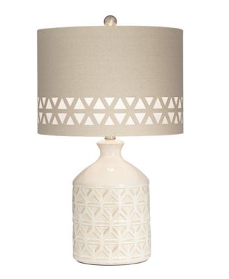 Pacific Coast Ceramic Triangle Pattern Table Lamp - Macy's