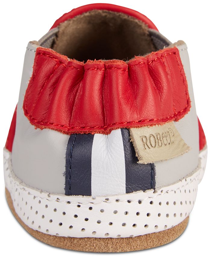 Robeez Baby Boys Liam Grey Soft Sole Shoes - Macy's