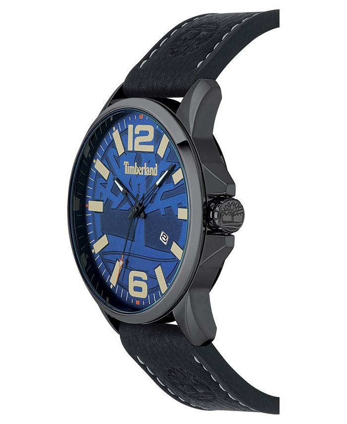 Timberland Men's Bernardston Black/Gunmetal/Blue Watch - Macy's