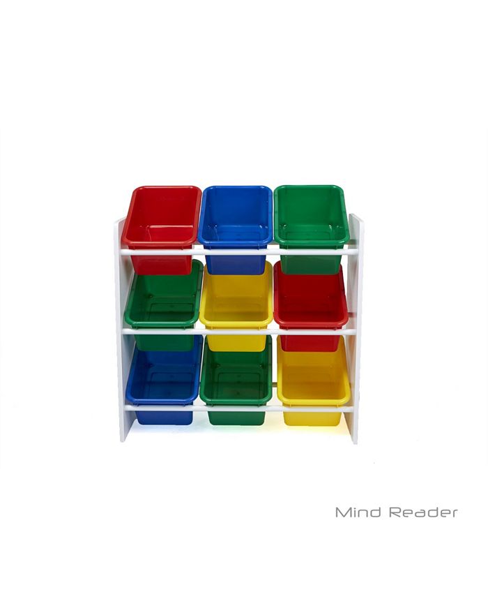 Mind Reader Toy Storage Organizer with 9 Storage Bins, Kids Storage for ...