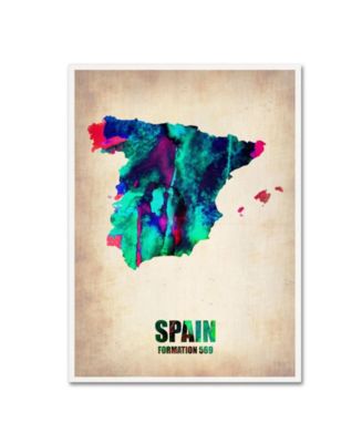 Naxart 'Spain Watercolor Map' Canvas Art - 19" x 14" x 2" - Macy's